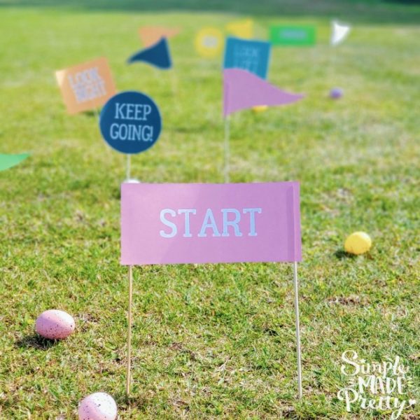 Free Printable Easter Egg Hunt Signs - Simple Made Pretty (2026 )