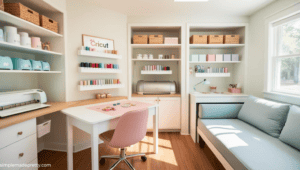 50 Aesthetic Craft Rooms Organized to Perfection - Simple Made Pretty ...