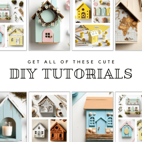 60 Dollar Store Wooden Houses Craft Project Ideas - Simple Made Pretty ...